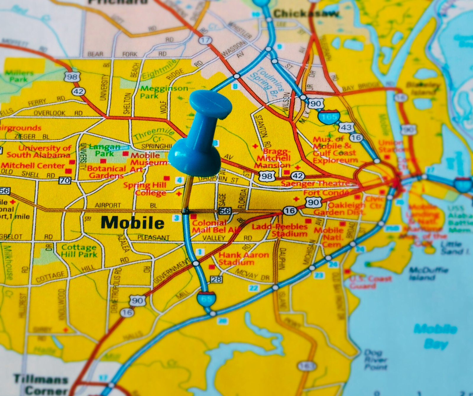 Locating Mobile Alabama on the Map - YKYAFMA